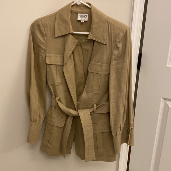 Armani Collezioni | Jackets & Coats | Armani Linen Wide Cuff Jacket ...